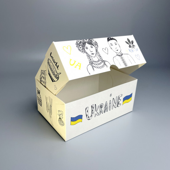 Коробка-контейнер для десертів і капкейків 180*120*80 Батьківщина ...